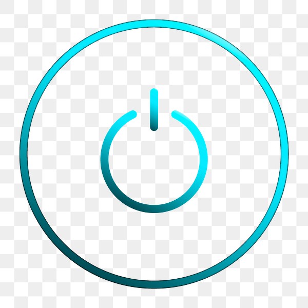 Png modern blue power button | Premium Icons Sticker - rawpixel