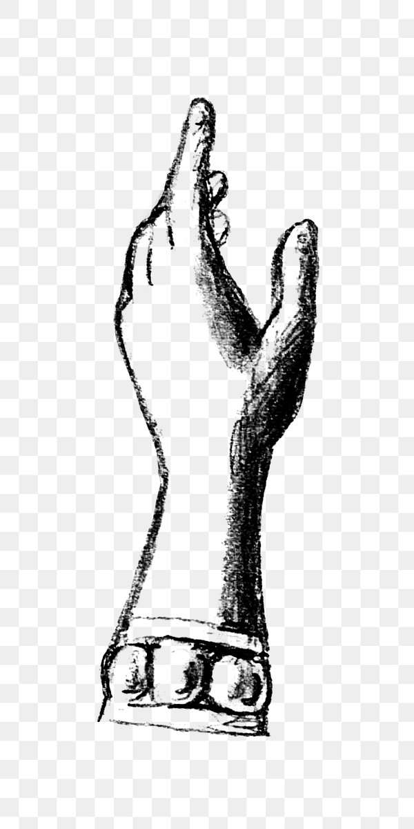 Vintage hand png design element, | Free PNG Sticker - rawpixel