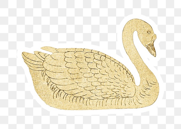 Golden goose sticker design element | Free PNG Sticker - rawpixel