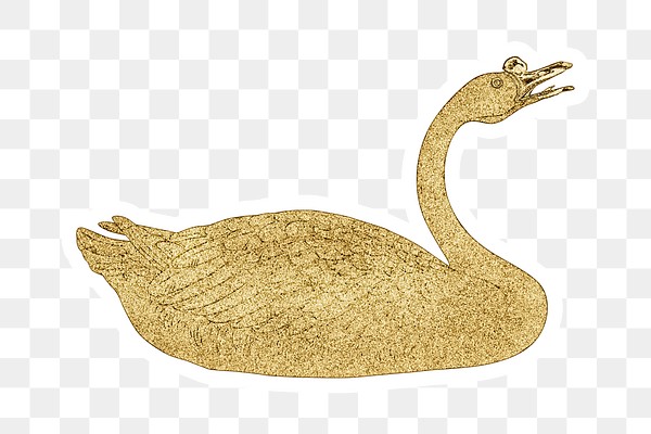 Golden goose sticker design element | Premium PNG Sticker - rawpixel