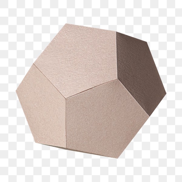 3D pink pentagon shaped paper | Premium PNG Sticker - rawpixel