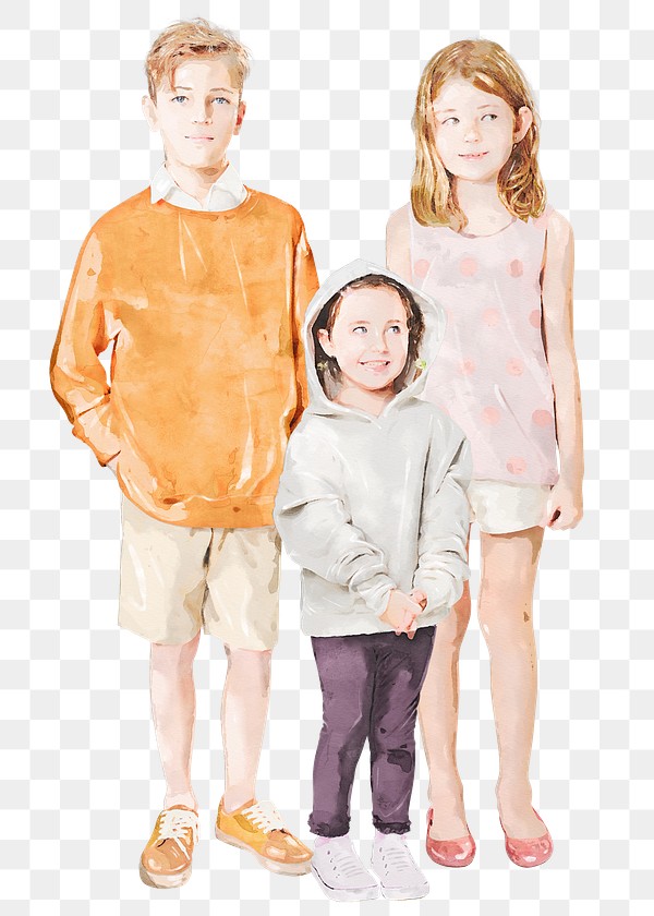 Kids png school fashion, watercolor | Premium PNG - rawpixel