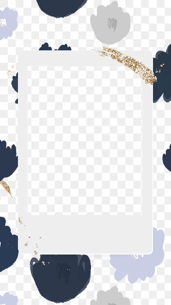 Instant camera frame pngflower doodle | Free PNG - rawpixel