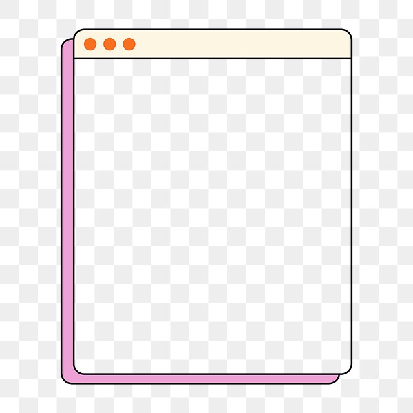 Browser window png frame, retro | Premium PNG - rawpixel