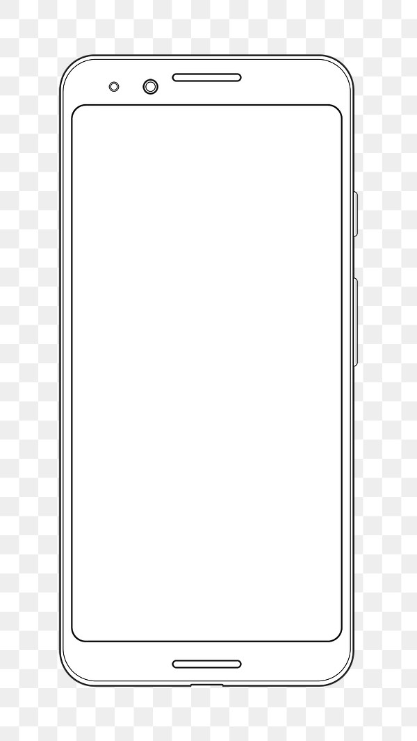 Phone png outline sticker, clipart | Free PNG Sticker - rawpixel