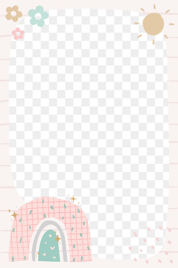 Cute frame PNG clipart, doodle | Free PNG - rawpixel