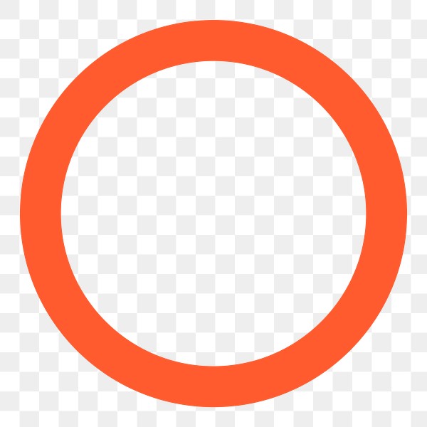 Ring circle png sticker, orange | Premium PNG - rawpixel