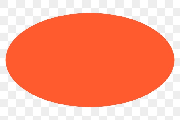 Orange ellipse png sticker, flat | Premium PNG - rawpixel
