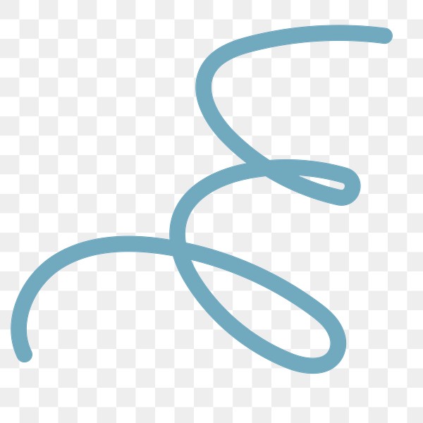Blue doodle png line clipart, | Premium PNG - rawpixel