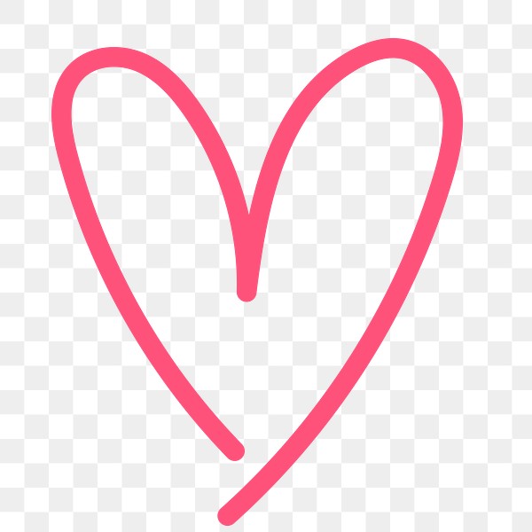 Pink heart png doodle sticker | Premium PNG - rawpixel