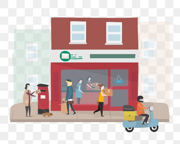 Post office png clipart, cartoon | Premium PNG - rawpixel