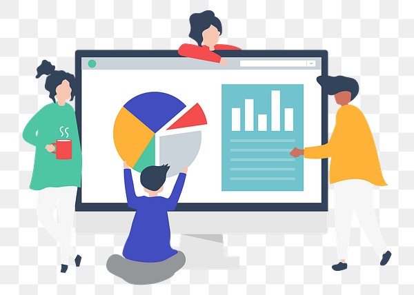 Data analysts png cartoon clipart, | Premium PNG - rawpixel