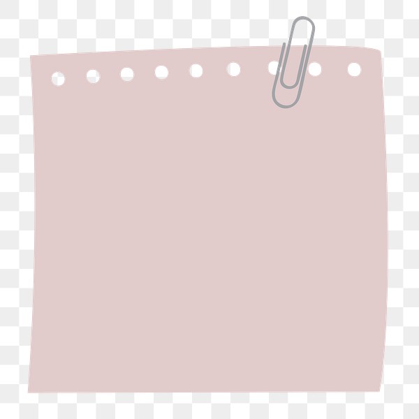 Pastel paper note png