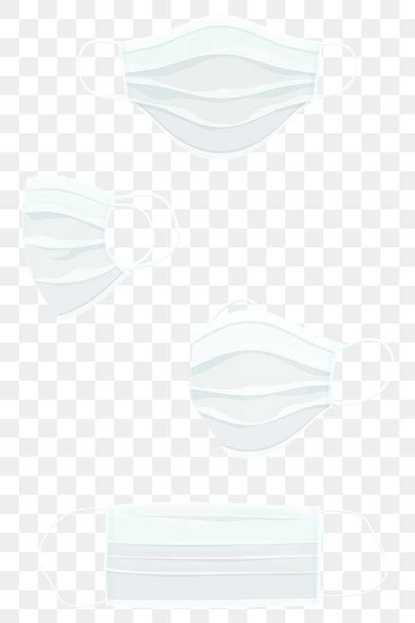 Surgical face mask set transparent | Free PNG - rawpixel