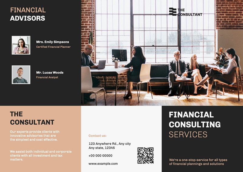 Financial advisor brochure template, business | Premium Editable ...