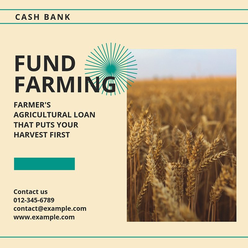 Bank loan advertisement Instagram post | Premium Editable Template ...