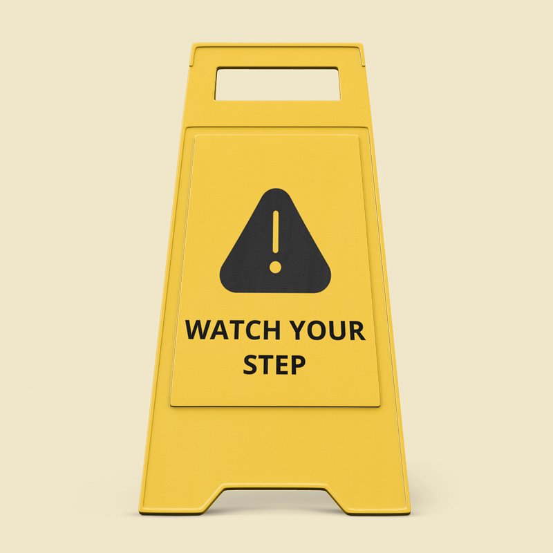 Caution a-frame sign mockup, foldable | Premium Mockup Generator - rawpixel
