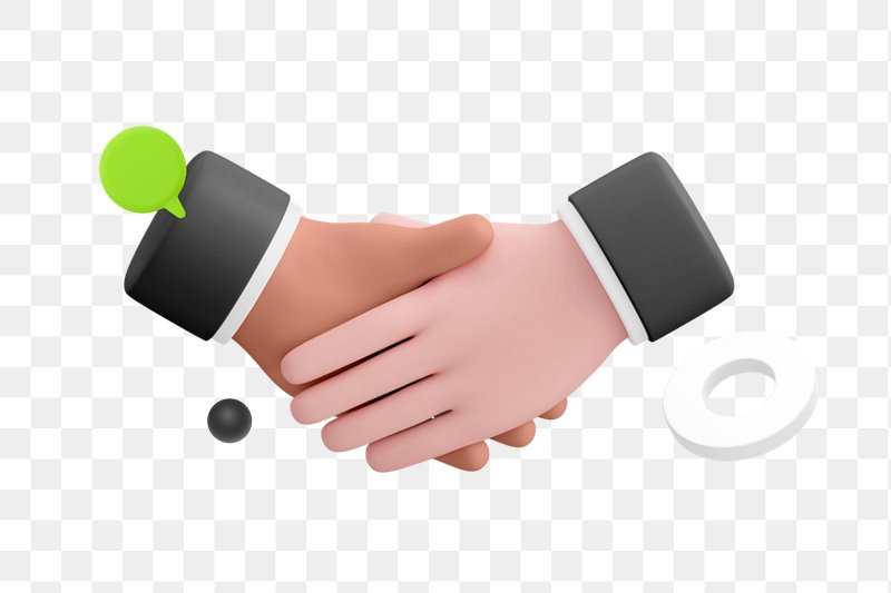 3D handshake sticker, editable remixed | Premium - rawpixel