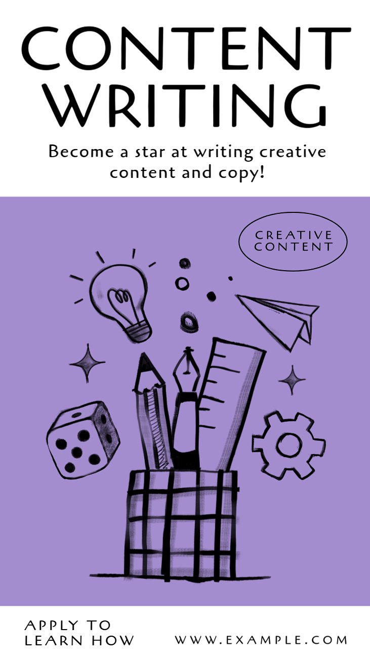 Content writing Instagram story template, | Premium Editable Template ...