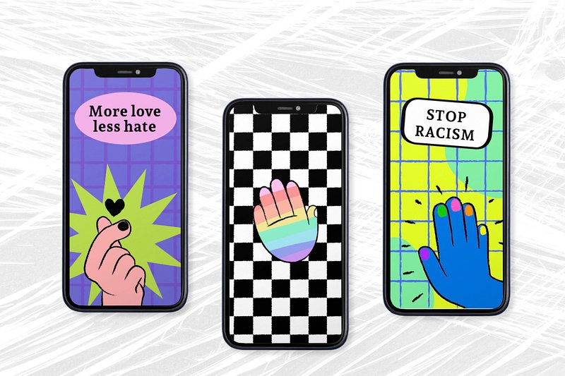 Editable funky mobile screen mockups | Premium Mockup Generator - rawpixel