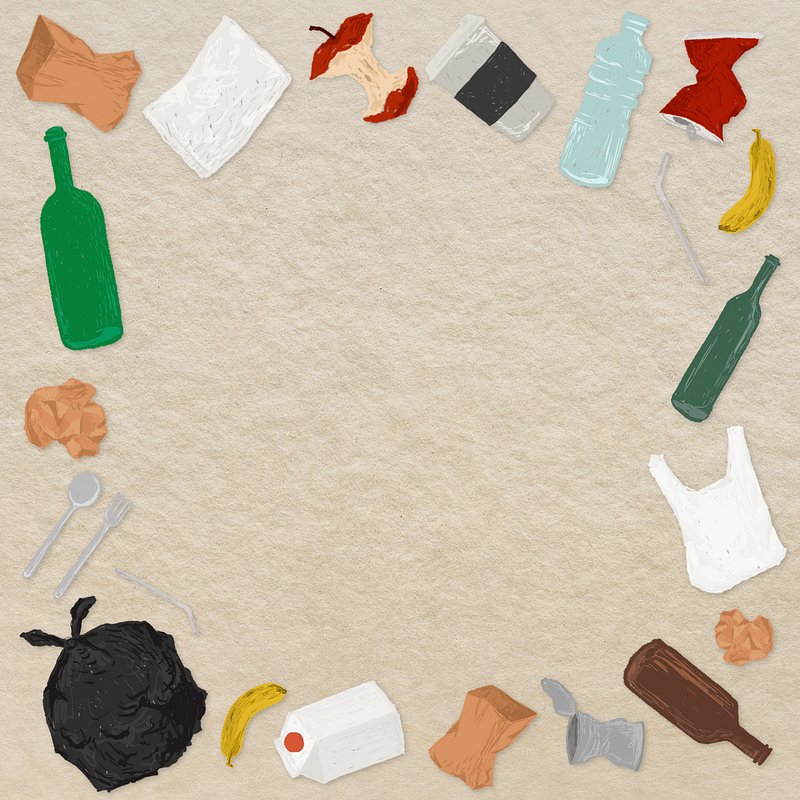 Garbage waste psd border frame | Premium PSD - rawpixel