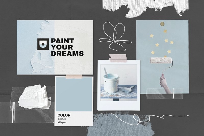 Aesthetic mood board mockup, editable | Premium Moodboard Maker - rawpixel