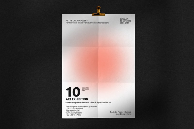 Poster paper mockup, realistic wall | Free Mockup Generator - rawpixel