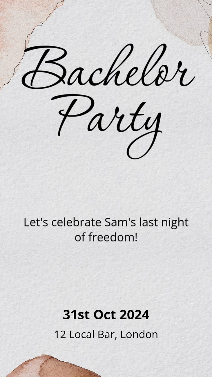 Bachelor party Instagram post template | Premium Editable Template ...