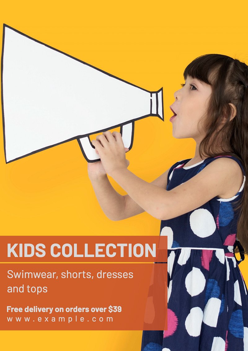 Kids collection poster template, editable | Premium Editable Template ...