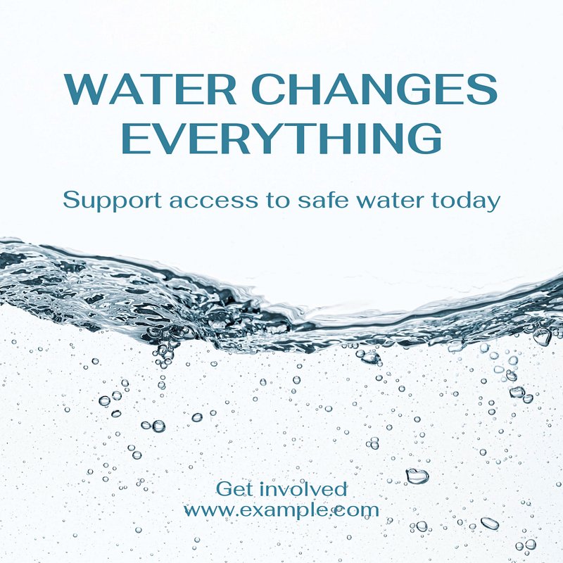 Save water poster template | Free Photo - rawpixel