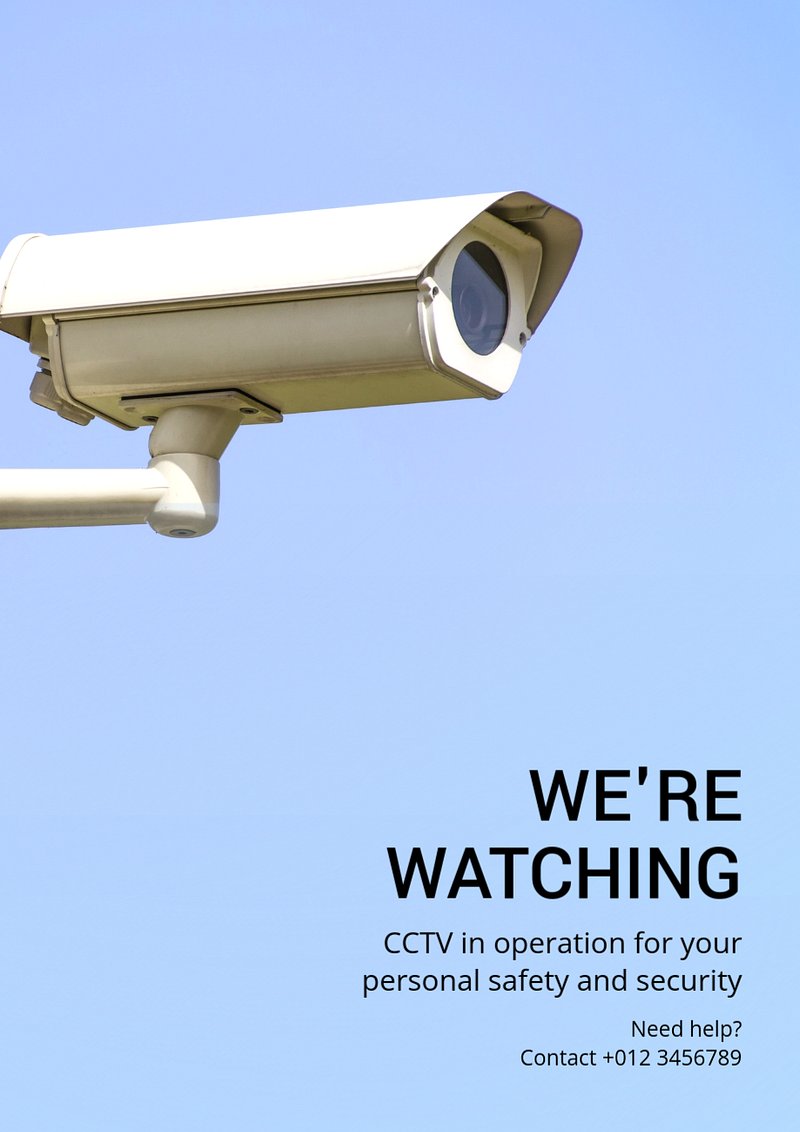 CCTV poster template | Free Photo - rawpixel