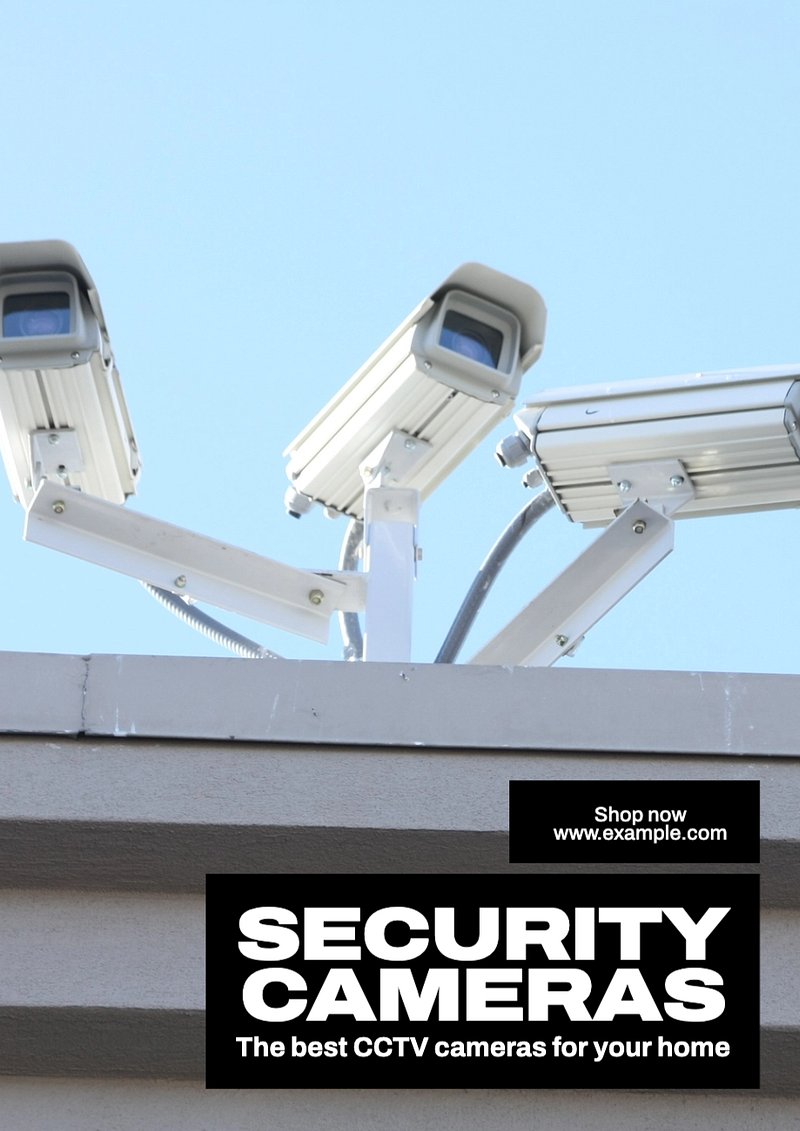 CCTV poster template | Free Photo - rawpixel