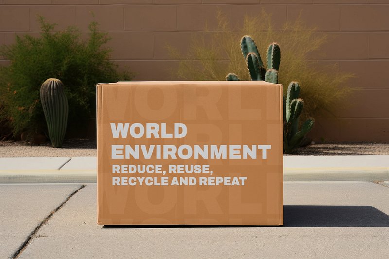 Cardboard box editable mockup, packaging | Premium Mockup Generator ...