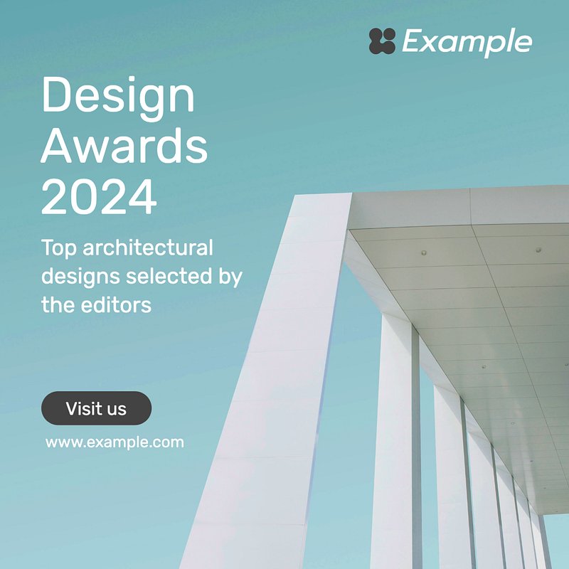 Architectural design Instagram post template, | Premium Editable ...