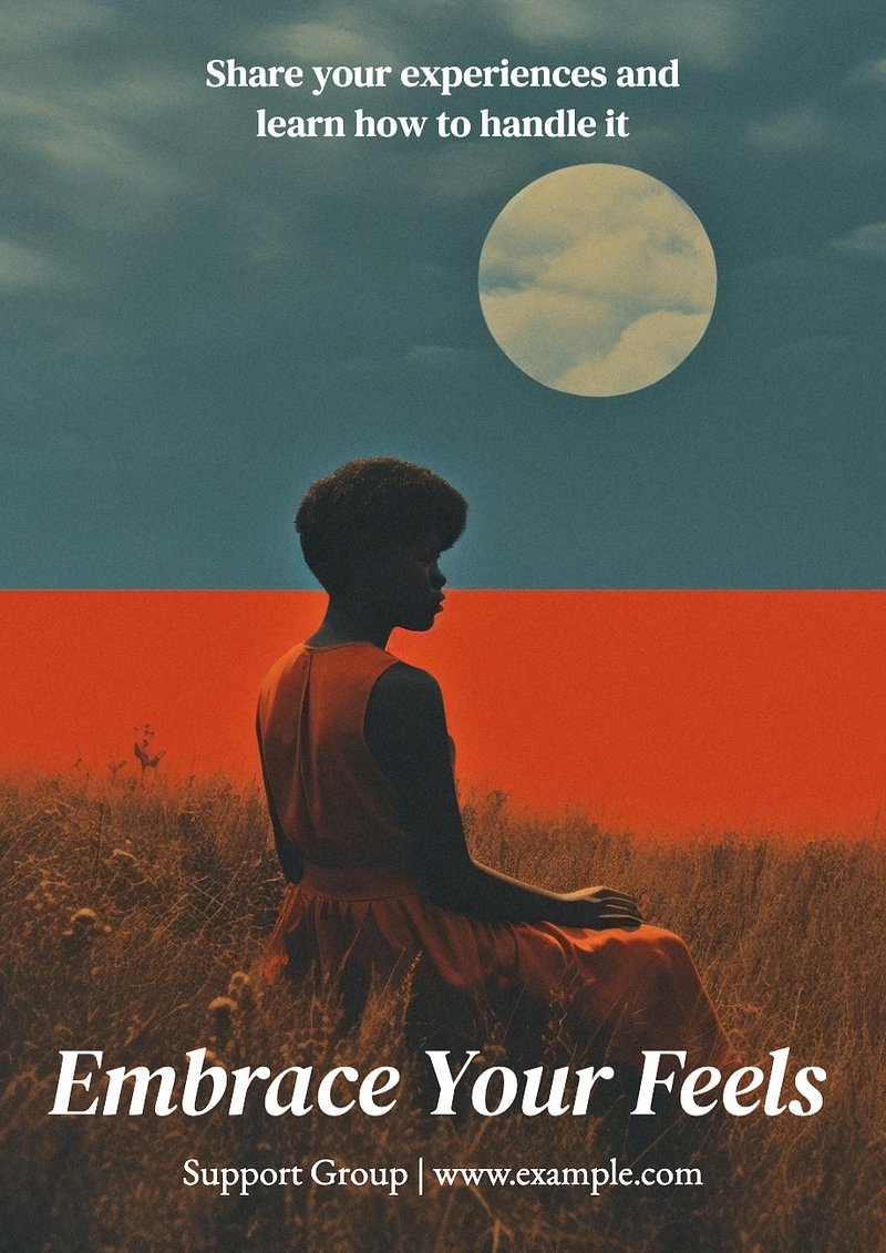 Embrace your feels poster template, | Free Editable Template - rawpixel