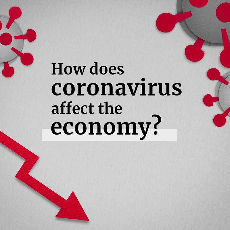 Covid-19 economic instability vector | Free Vector Template - rawpixel