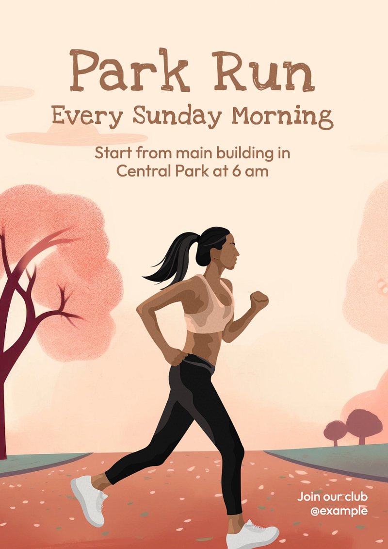 Park run poster template | Premium Editable Template - rawpixel
