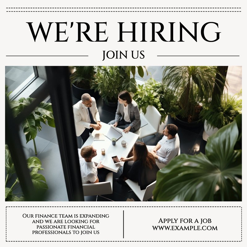 We are hiring poster template | Premium Editable Template - rawpixel
