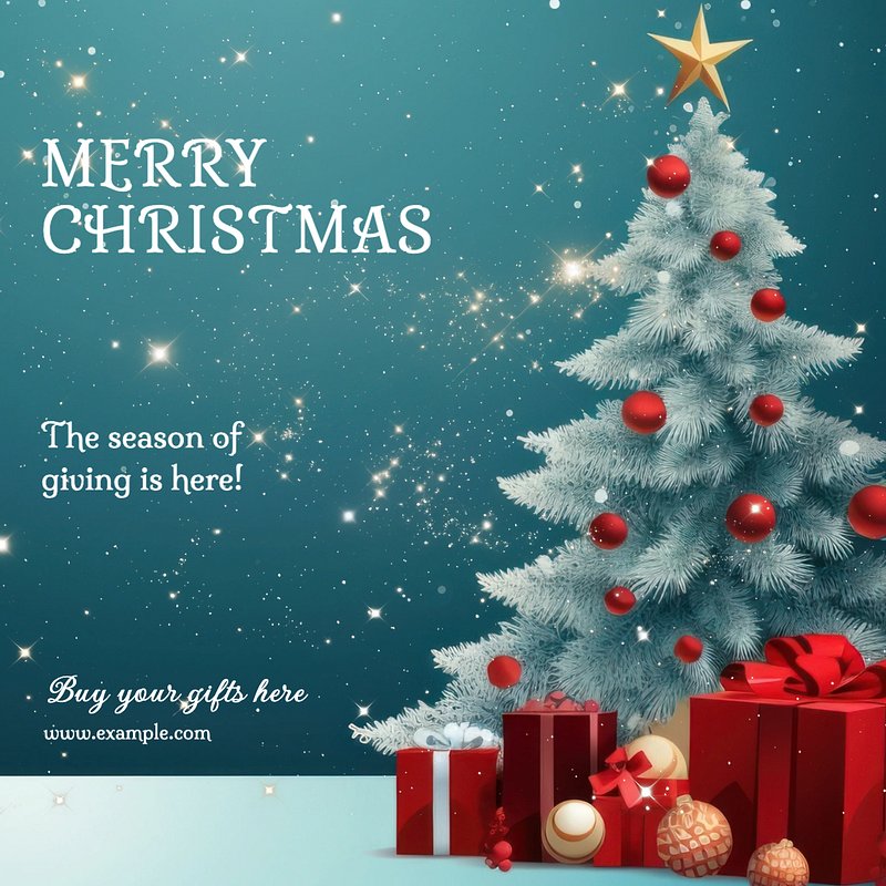Merry Christmas poster template | Premium Editable Template - rawpixel