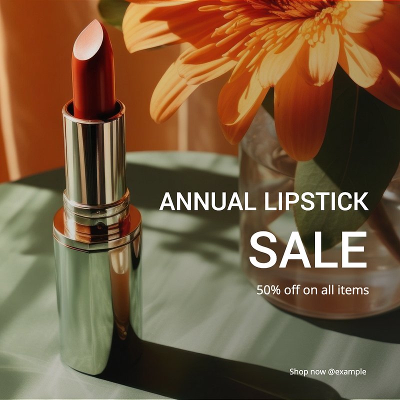 Annual lipstick sale Facebook post | Premium Editable Template - rawpixel