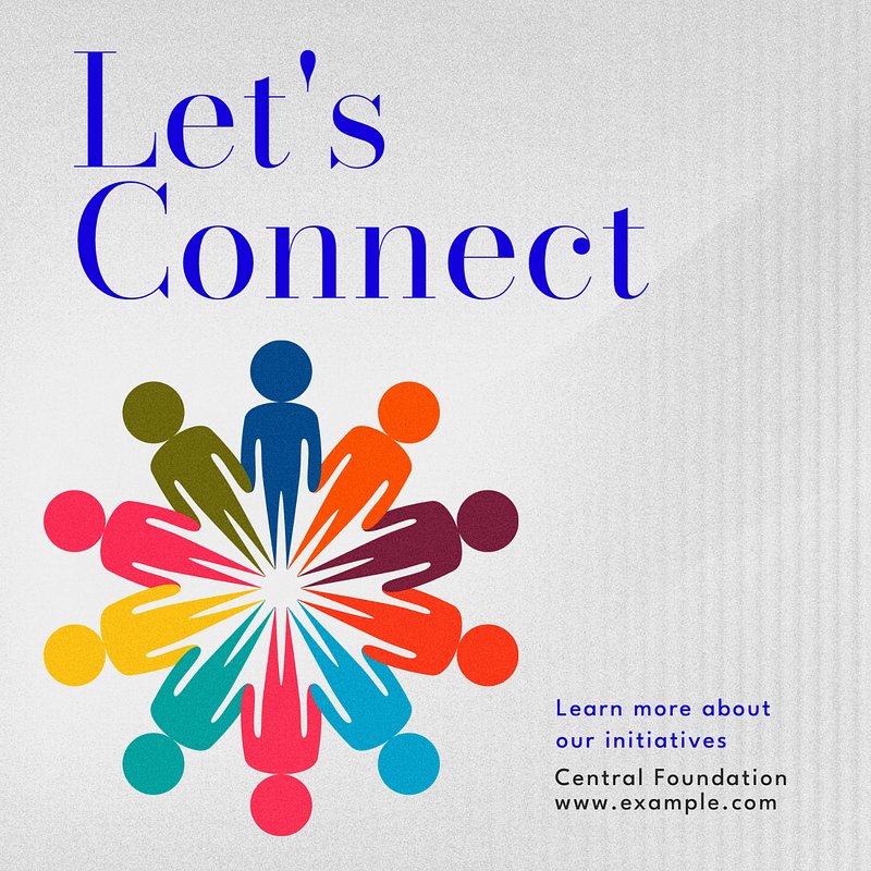 Let's connect Instagram post template | Premium Editable Template ...
