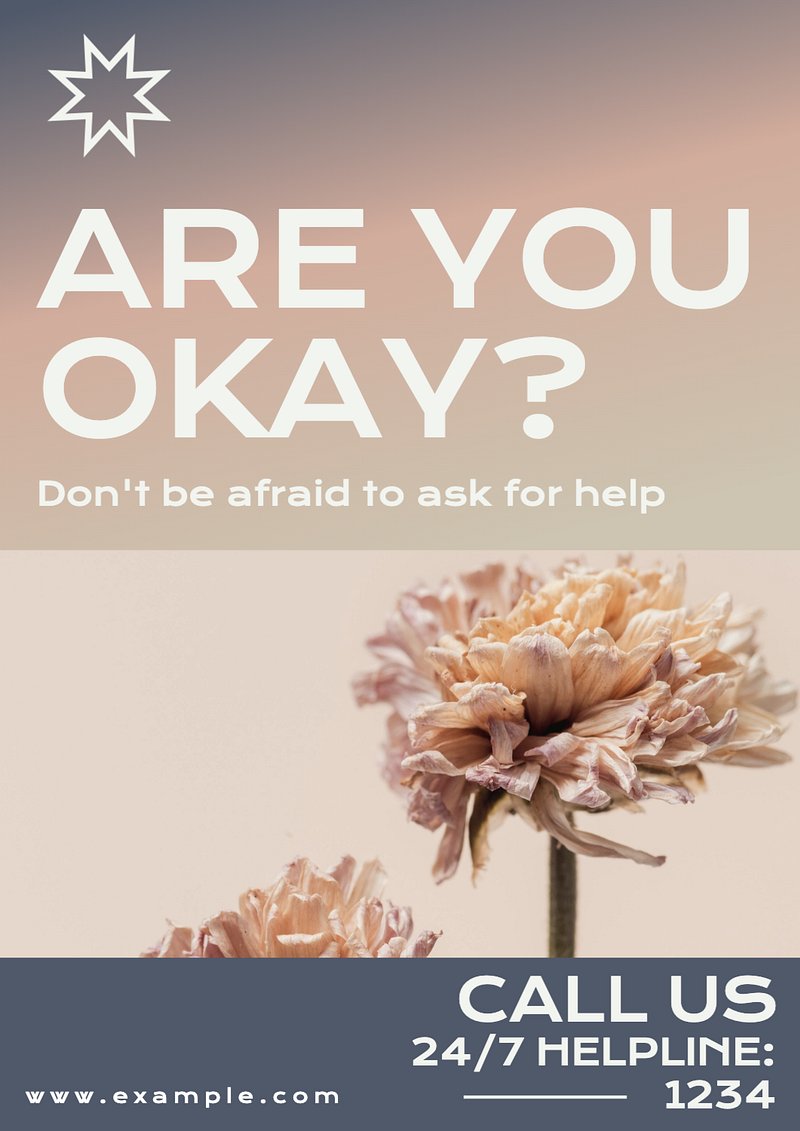 Mental health support poster template | Premium Editable Template ... Mental health support poster template | Premium Editable Template ...