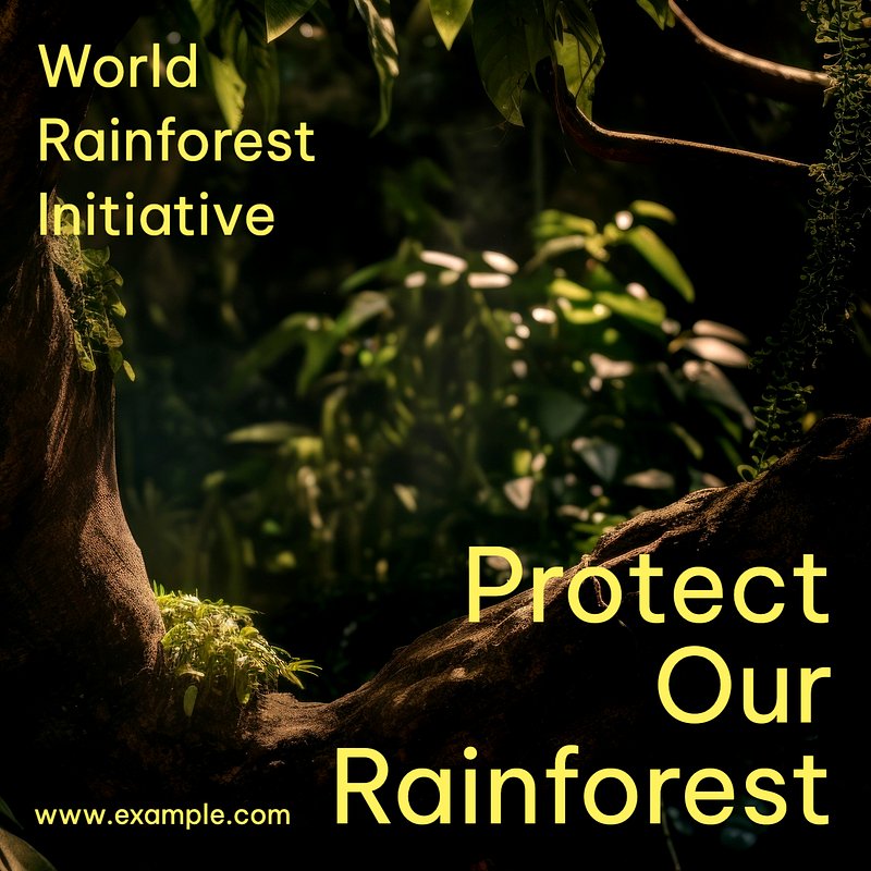 Rainforest poster template | Premium Editable Template - rawpixel