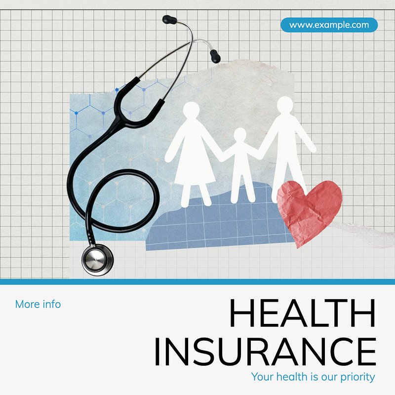 Health insurance Instagram post template | Premium Editable Template ...
