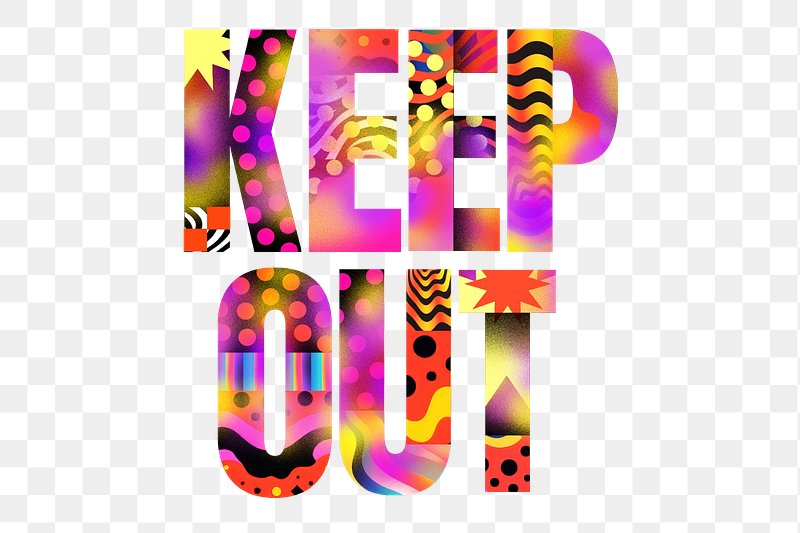 Keep word element, editable psychedelic | Premium - rawpixel