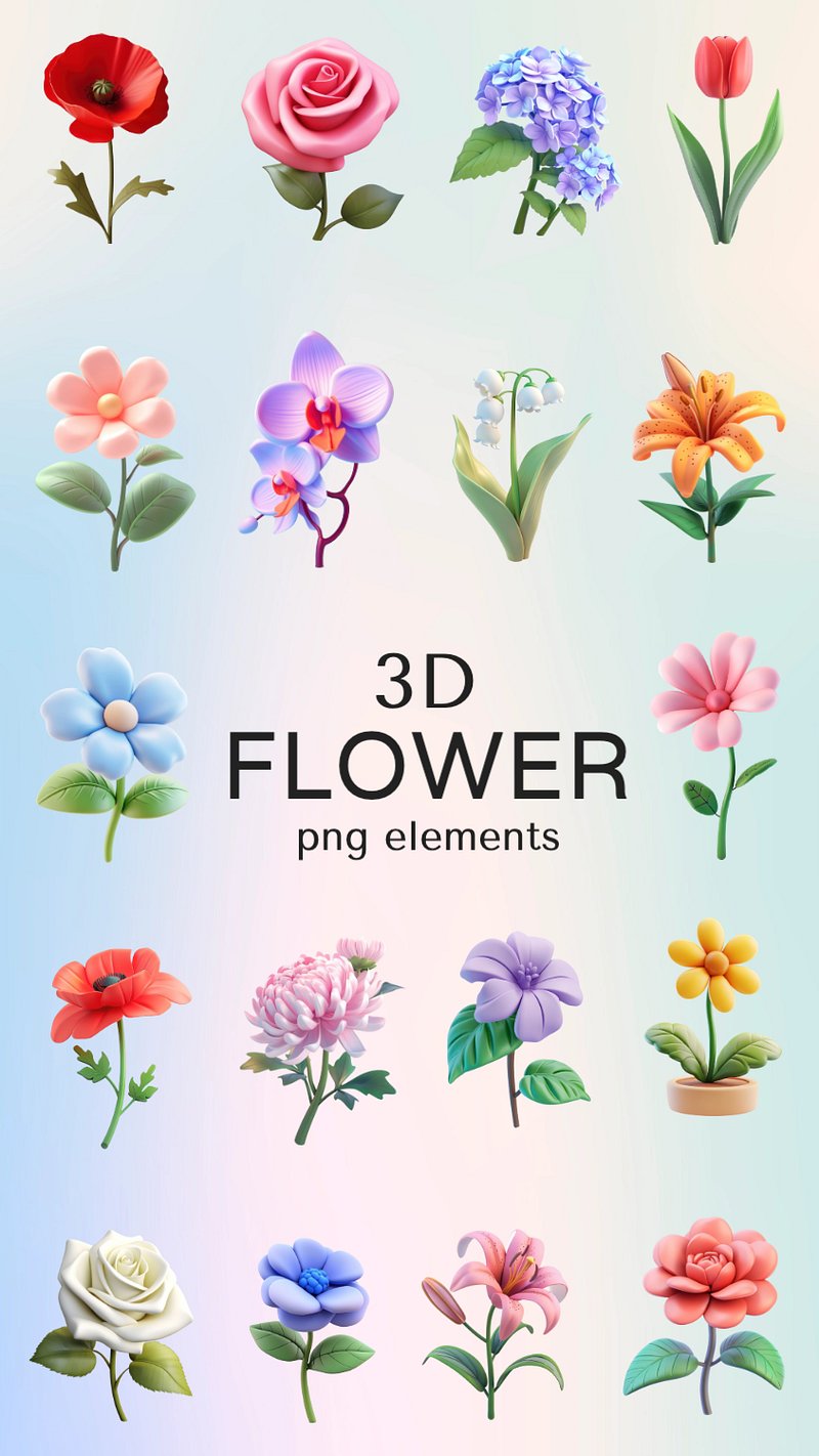 Flower collage sticker png colorful | Premium PNG - rawpixel