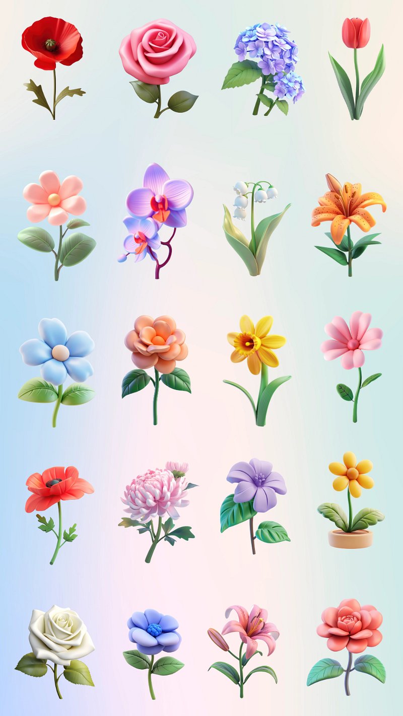 Flower collage sticker png colorful | Premium PNG - rawpixel
