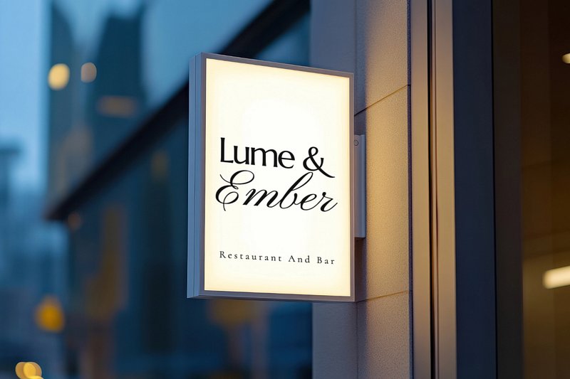 Restaurant signage mockup, customizable design | Premium Mockup ...