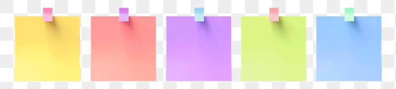 Colorful sticky note png transparent | Free PNG - rawpixel