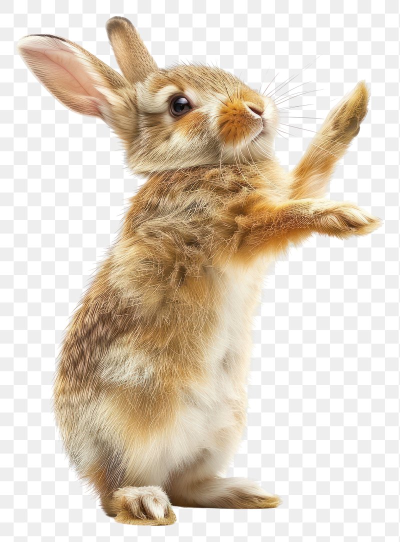 PNG Happy smiling dancing rabbit | Free PNG - rawpixel